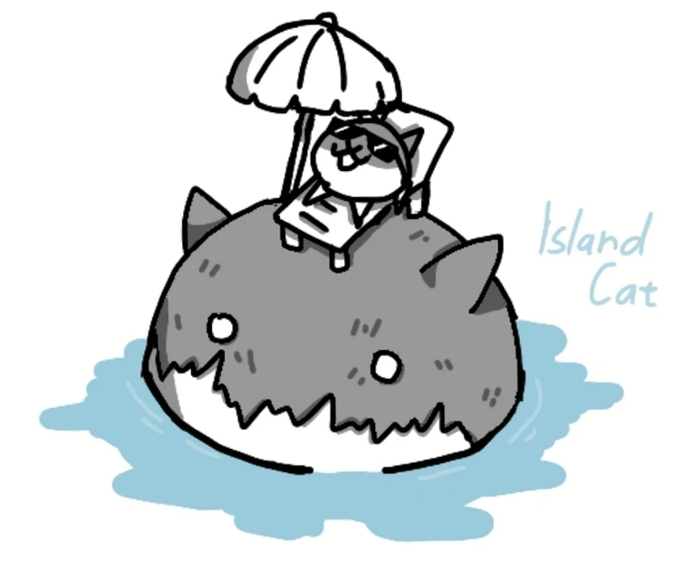 I drew island cat | Fandom