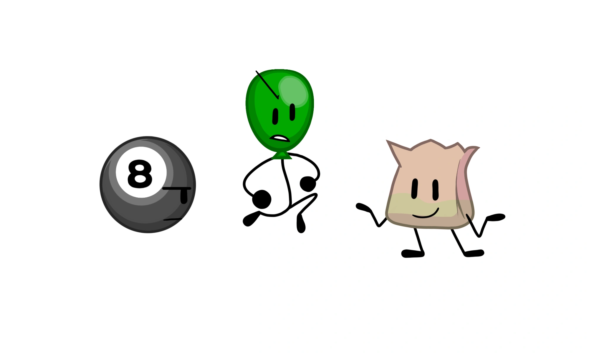 Remaking BFDI Character Designs (8-Ball, Balloony, Barf Bag) | Fandom
