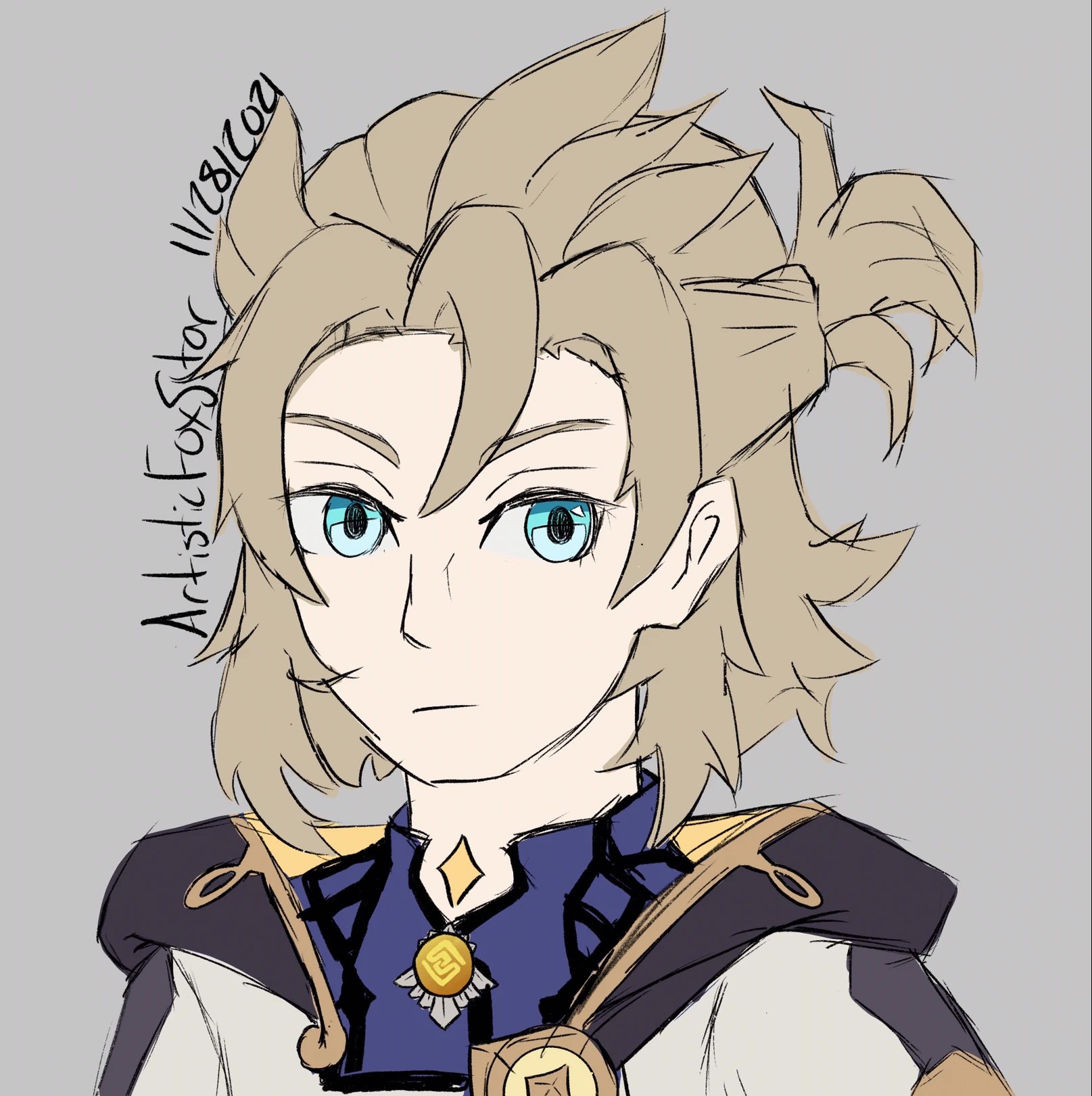 Colored Sketch of Albedo | Fandom