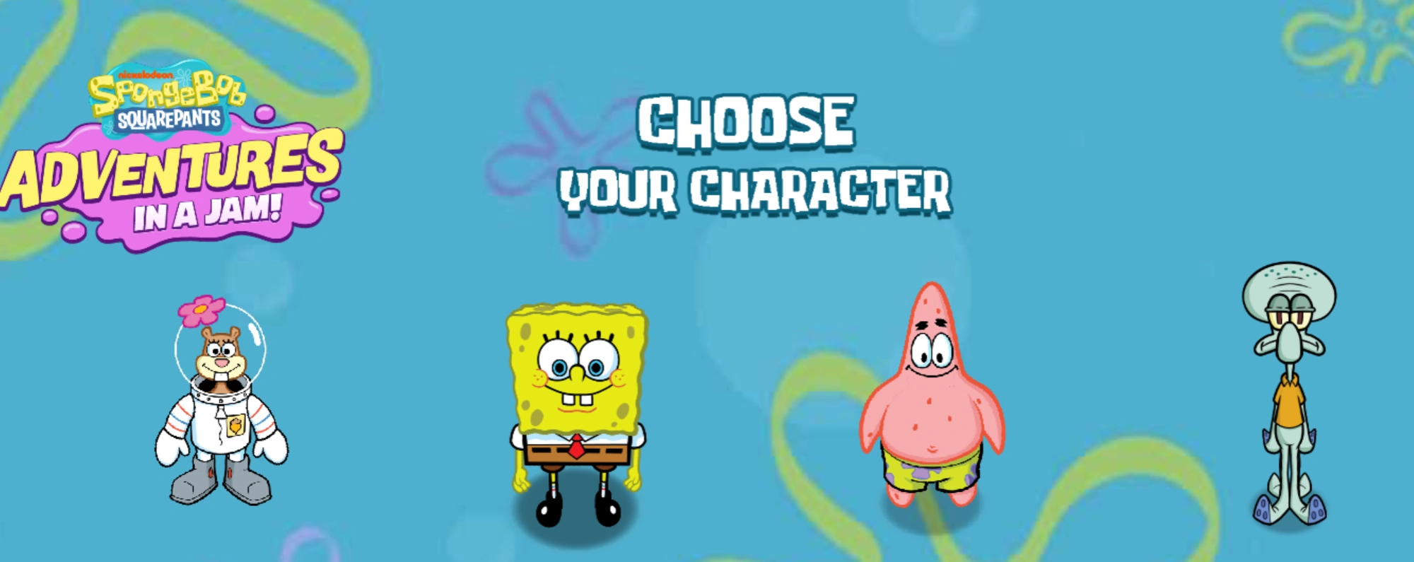 SpongeBob adventures in a jam choose your character screen | Fandom
