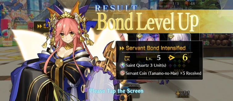 Okay, Tamamo-no-Mae and Knocknarea are already Bond level 6. | Fandom