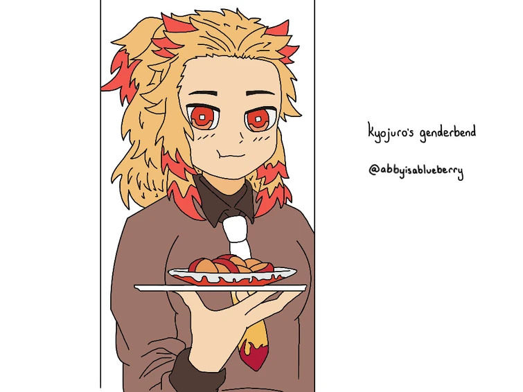 kyojuro rengoku genderbend art i drew | Fandom