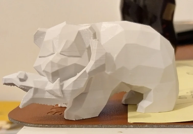 Look at this 3D Printed Mr Grizz statue my friend printed for me ...