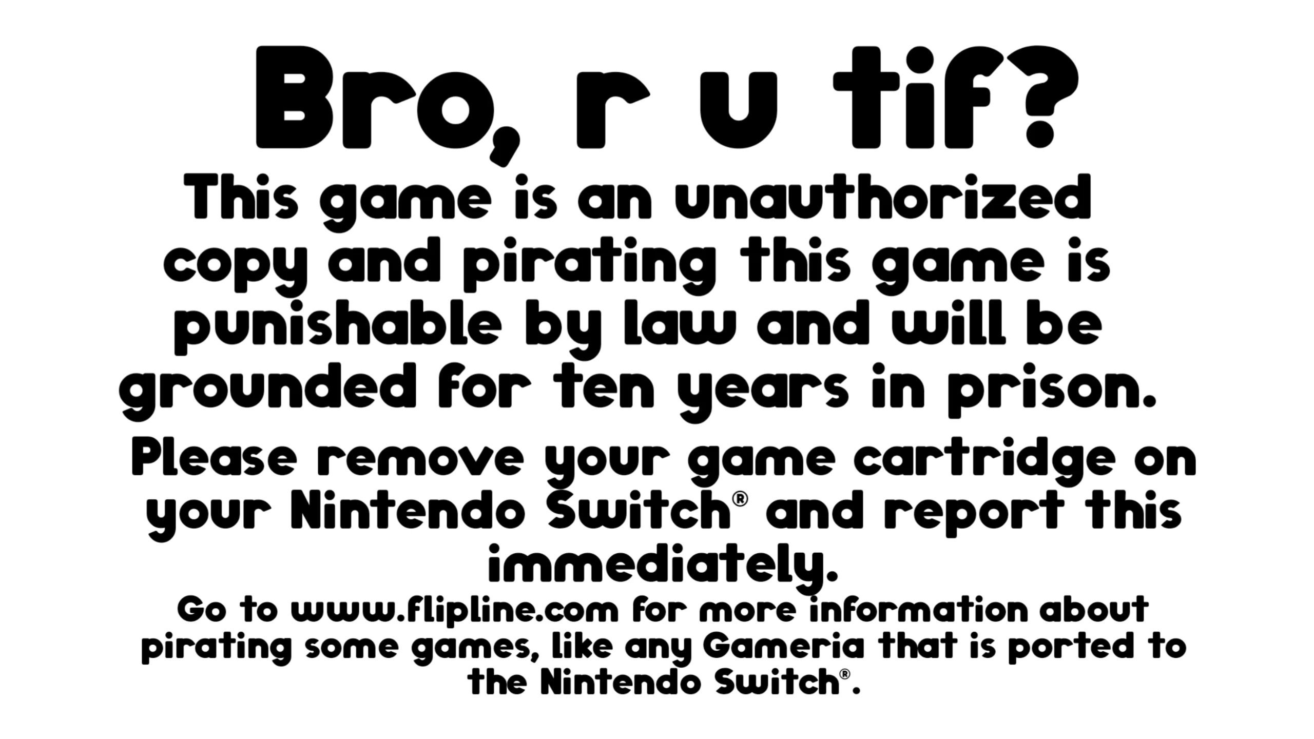 Anti-piracy screen for Papa's Freezeria Deluxe (Nintendo Switch) | Fandom