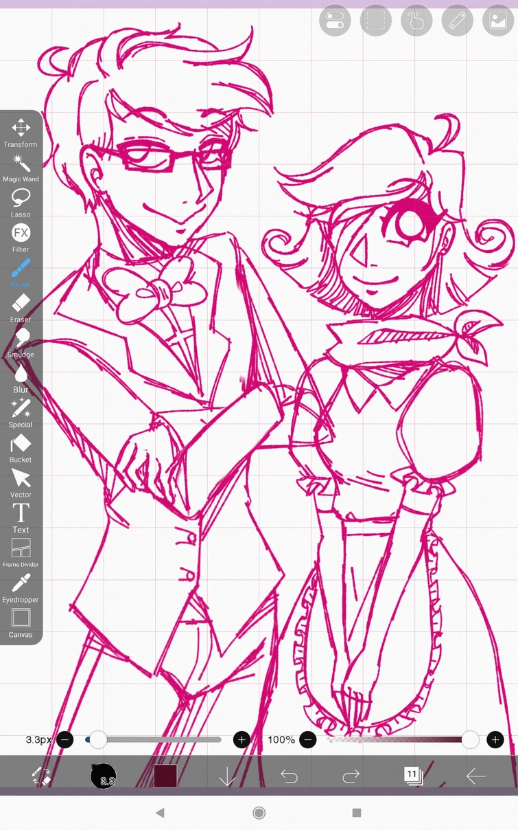 my take on human alastor and niffty(wip) | Fandom