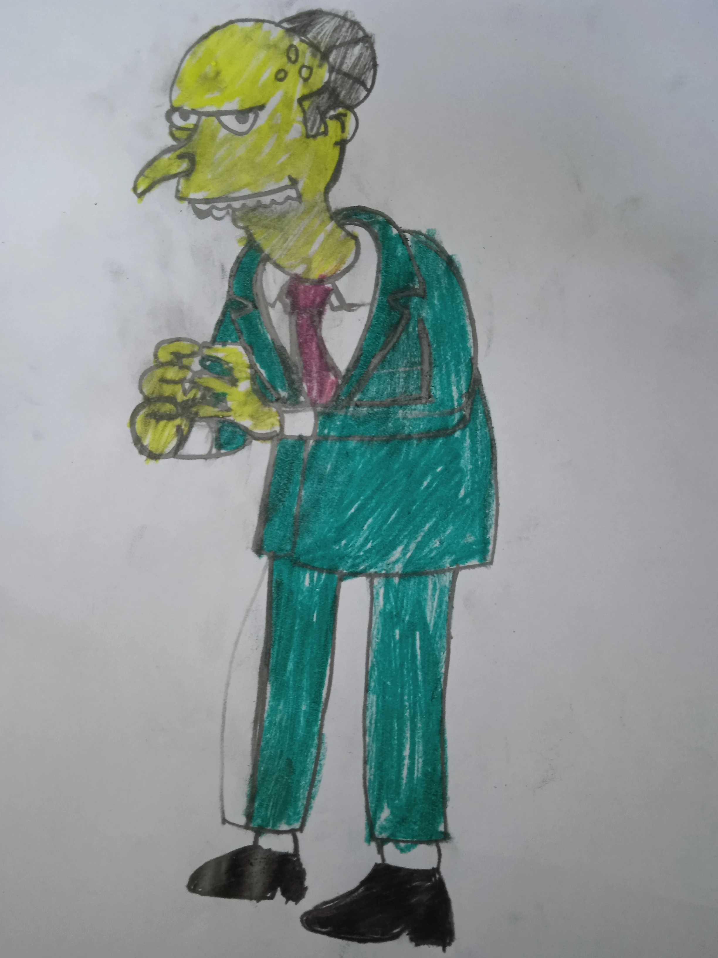 My drawing of Mr. Burns | Fandom