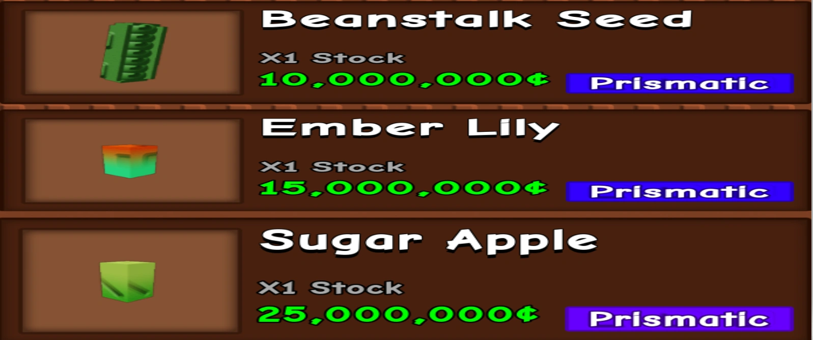 wyd if these 3 were in stock (before summer update) and you dont have ...