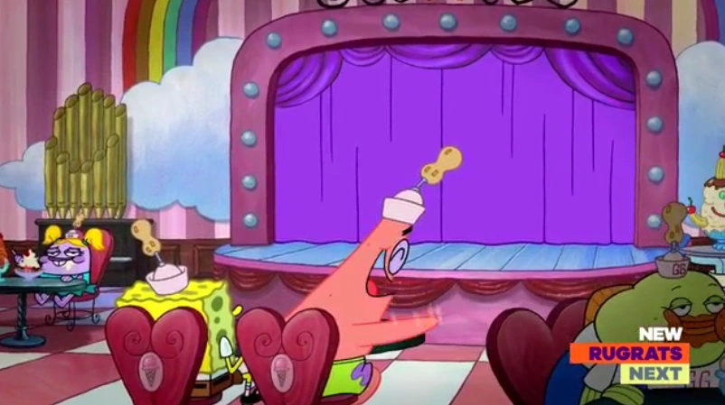 Screenshots of the premiere of Goofy Scoopers/Patrick's Tantrum | Fandom