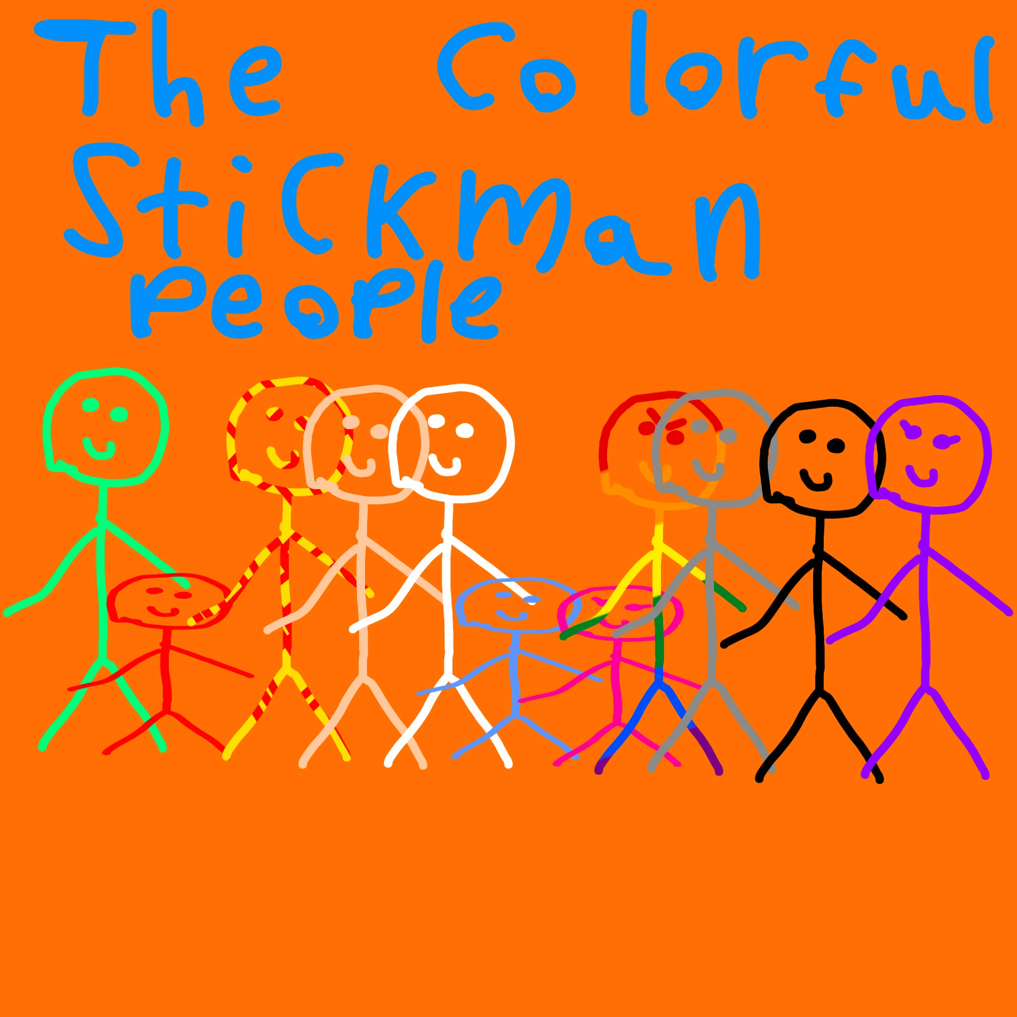 I convinced my mom that there are random fictional colored stickman ...