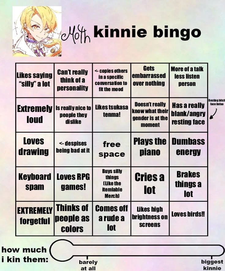 Uhhh here’s my Kinnie bingo! | Fandom