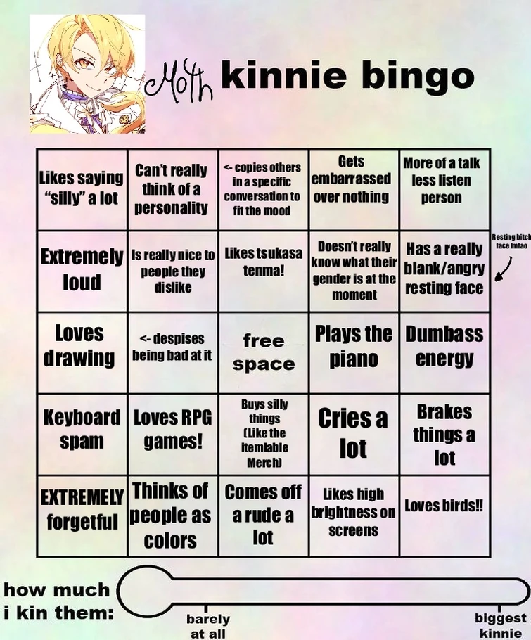 Uhhh here’s my Kinnie bingo! | Fandom