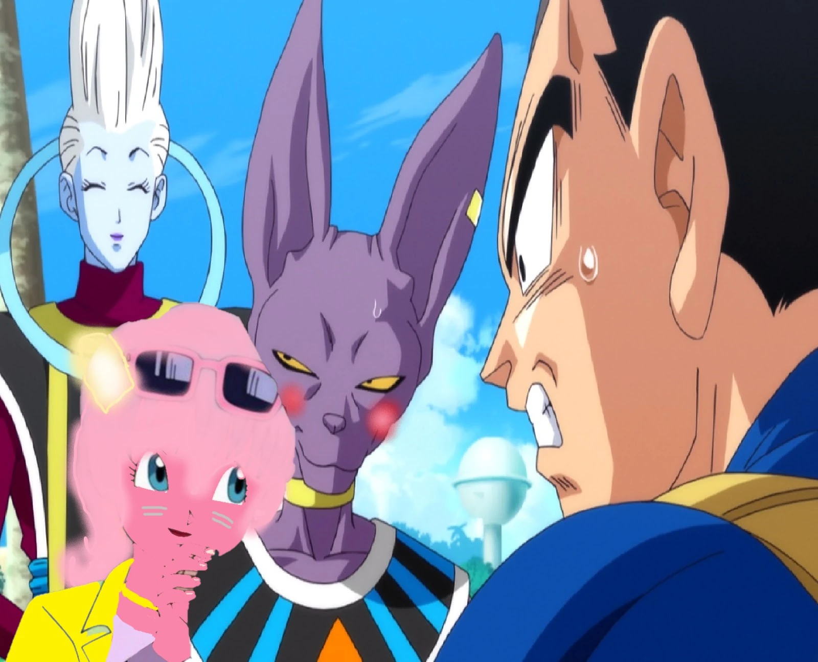 Vegeta is scared of Beerus and Rosie:) | Fandom