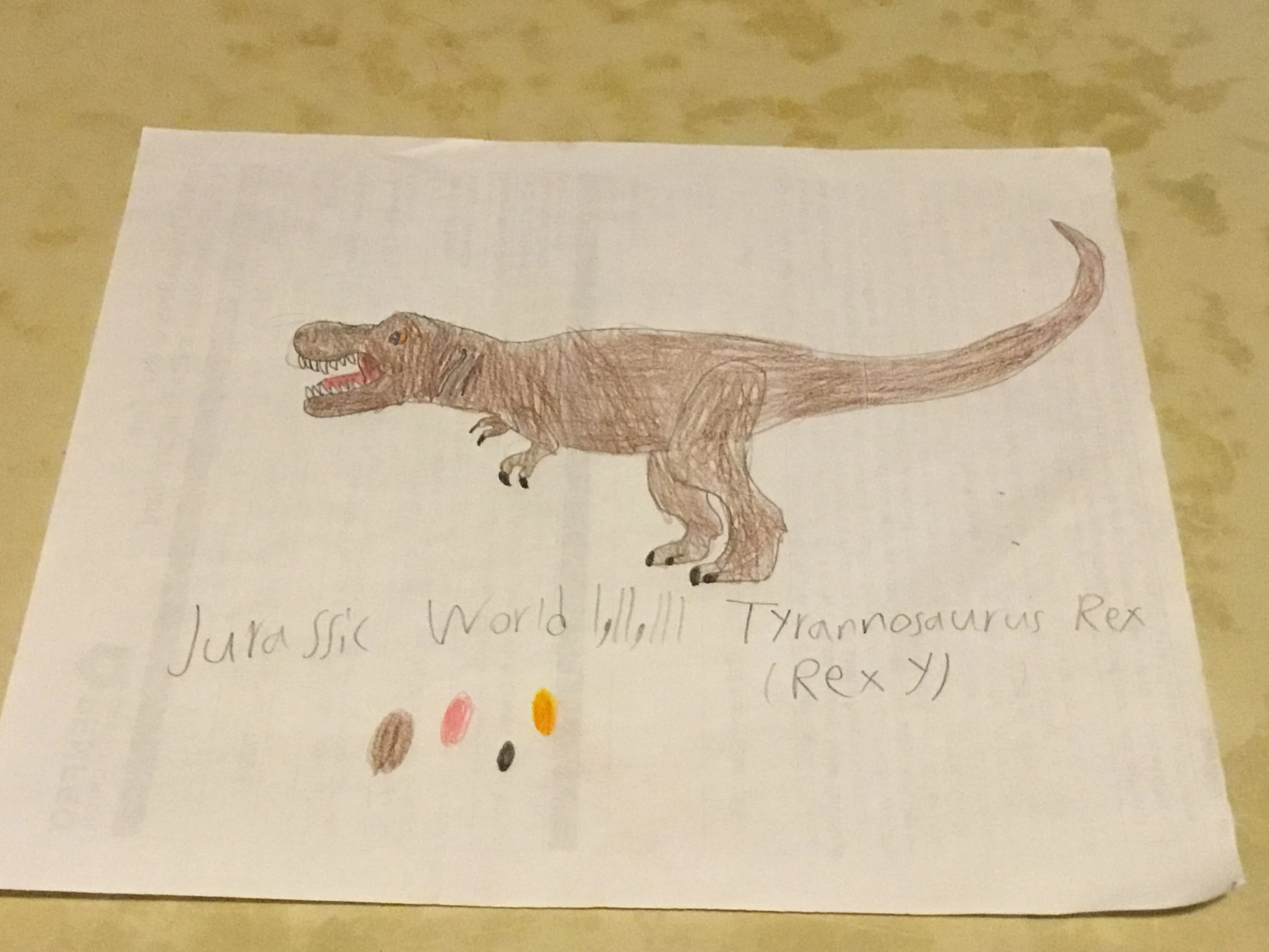 A Drawing of Rexy from Jurassic World Movies | Fandom