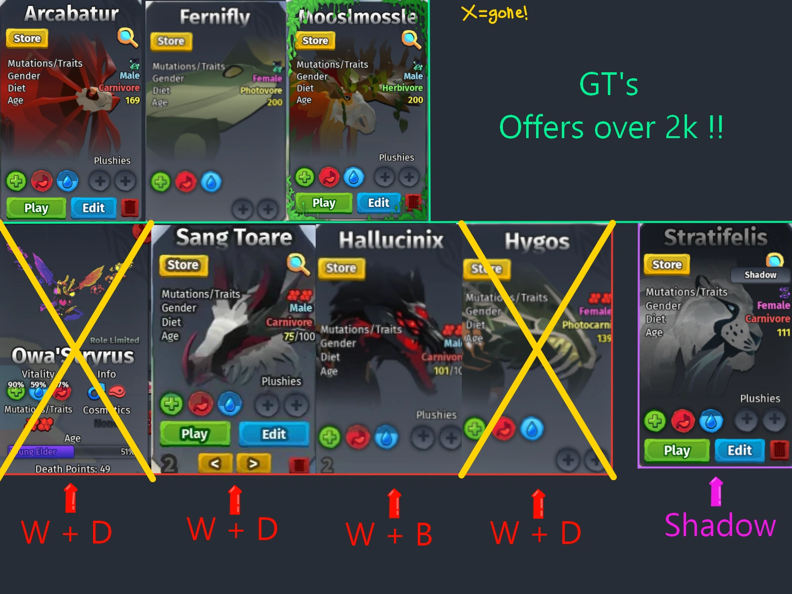 GT and DBL Red slots sale!! // ALL NYP (fairly please) | Fandom