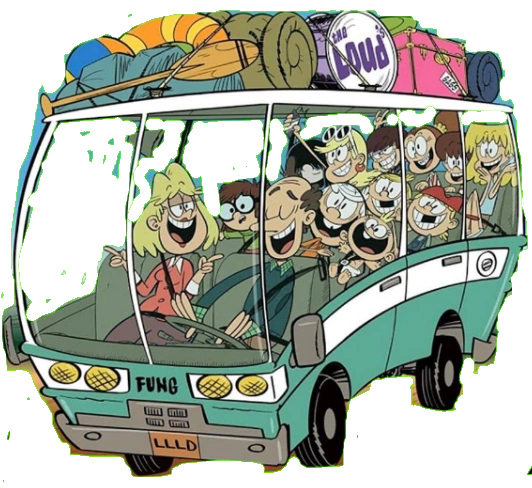 Here is a render of the Loud family in the Vanzilla. | Fandom