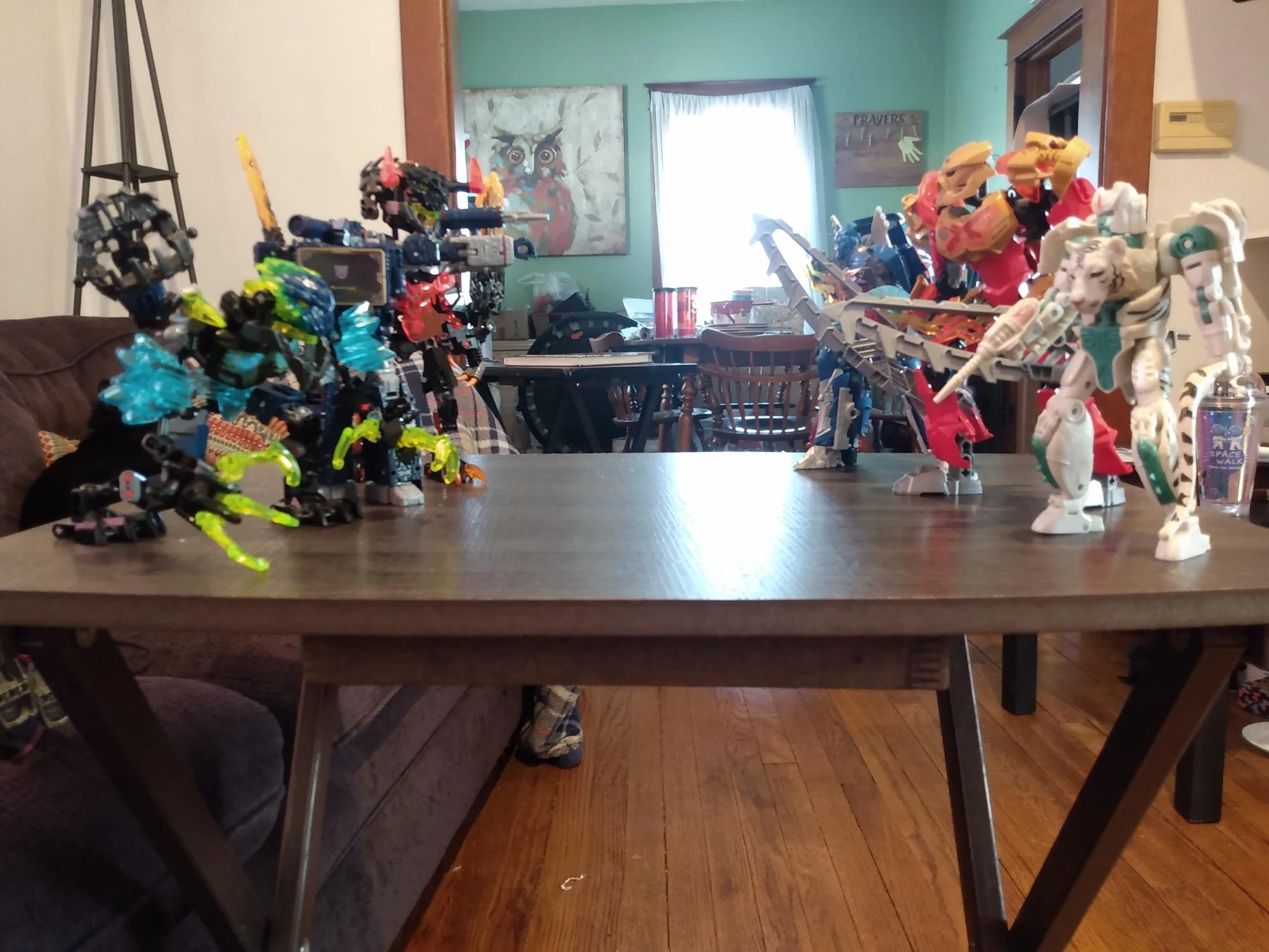 Some of my buildable figures with my transformers. And my cat | Fandom