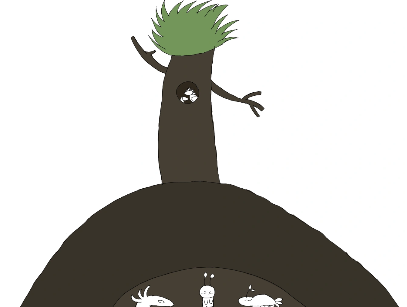 Tree Burrow art by Ranboo! | Fandom
