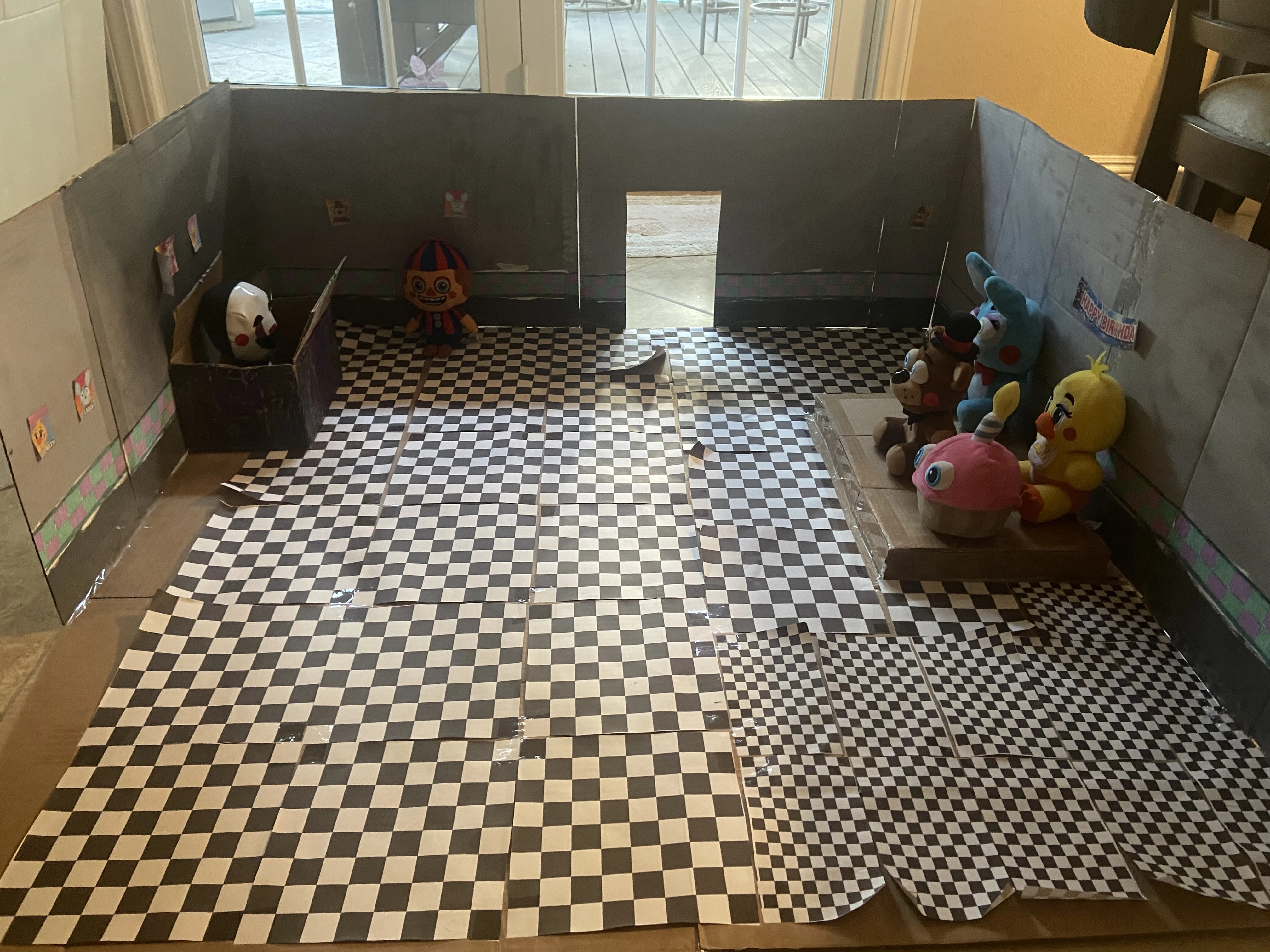 I made the main area (show stage, game area, and prize corner) from ...