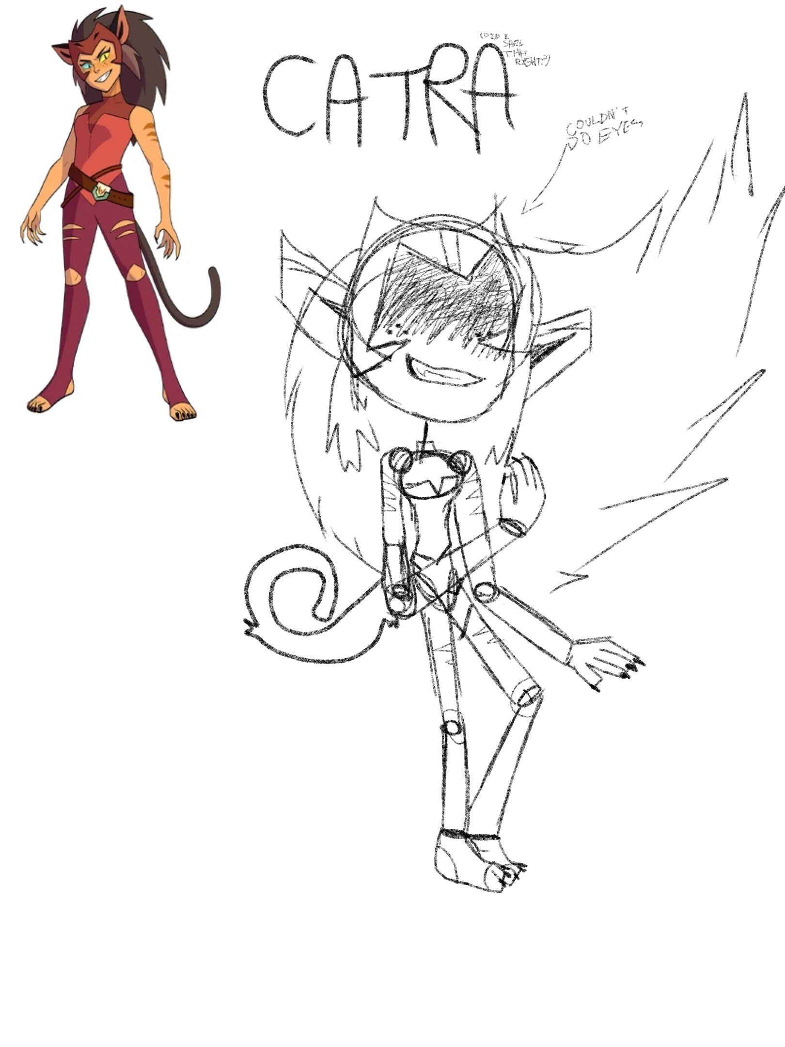 Just got into She-Ra, had to draw Catra | Fandom