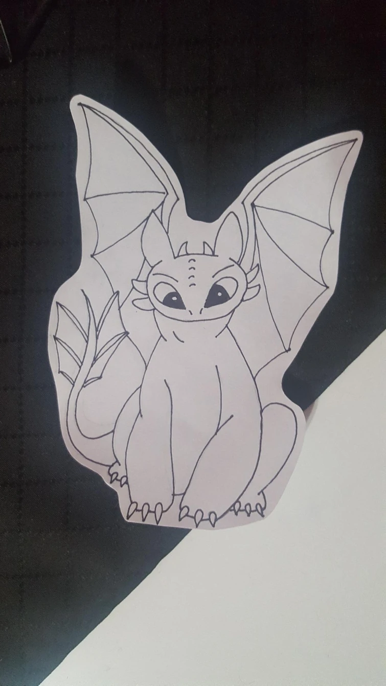 2nd drawing of Toothless | Fandom