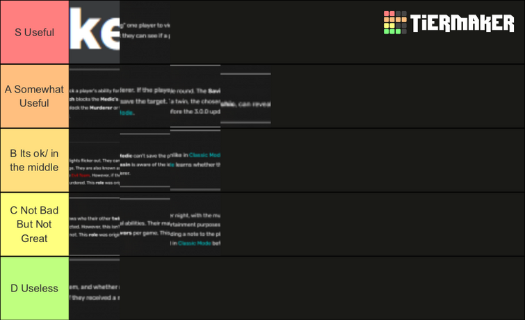 My flicker role tier list 😍😍😍 | Fandom
