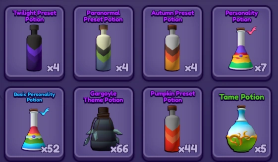 LF: P/S/T color + potions, coins. | Fandom