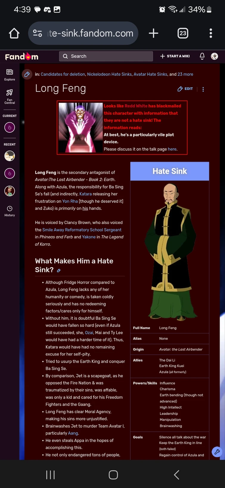 Can Long Feng count as ED since he's getting removed from HS wiki? | Fandom
