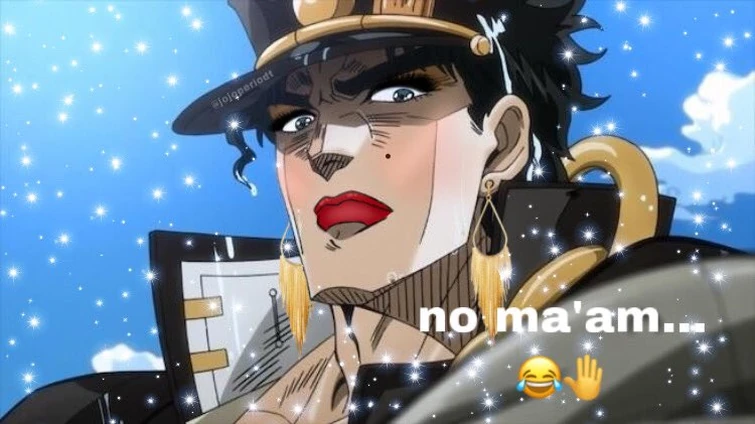 putting lipstick and long eyelashes on Jojo characters is hilarious ...