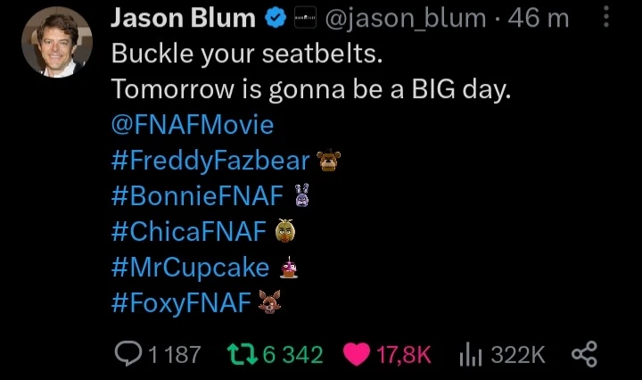 Jason Blum teasing the new fnaf trailer ! | Fandom