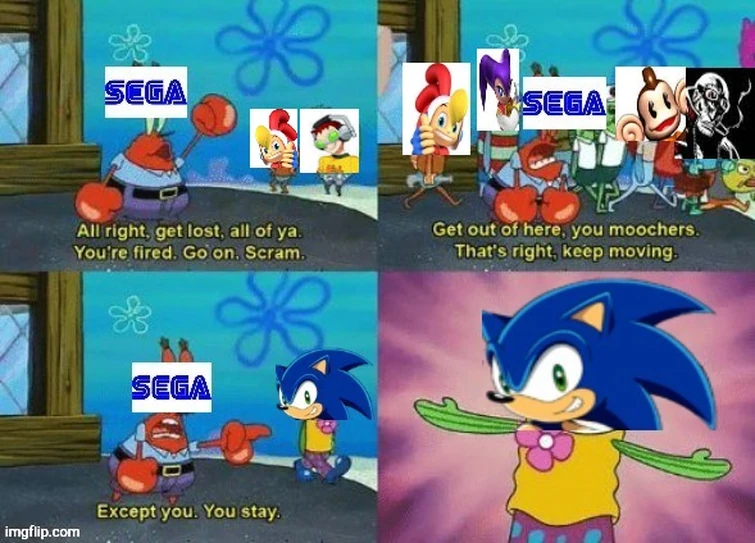 Sega hates all of their other franchises (meme) | Fandom