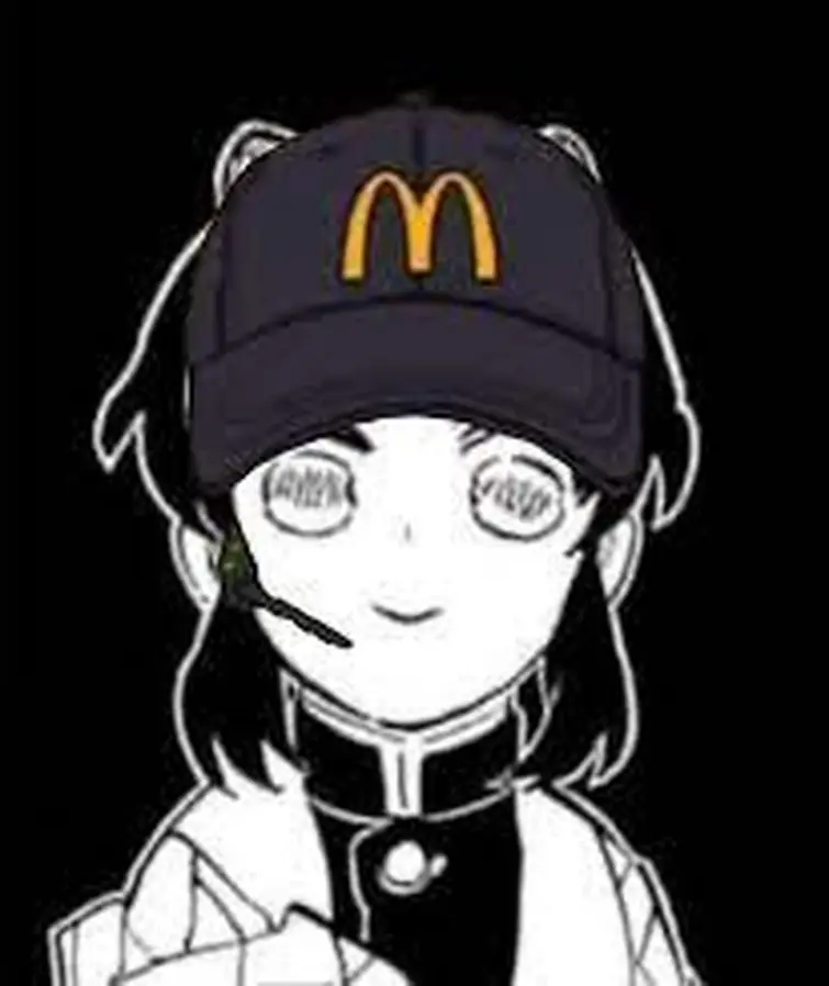 shinobu working at a fast food drive through | Fandom
