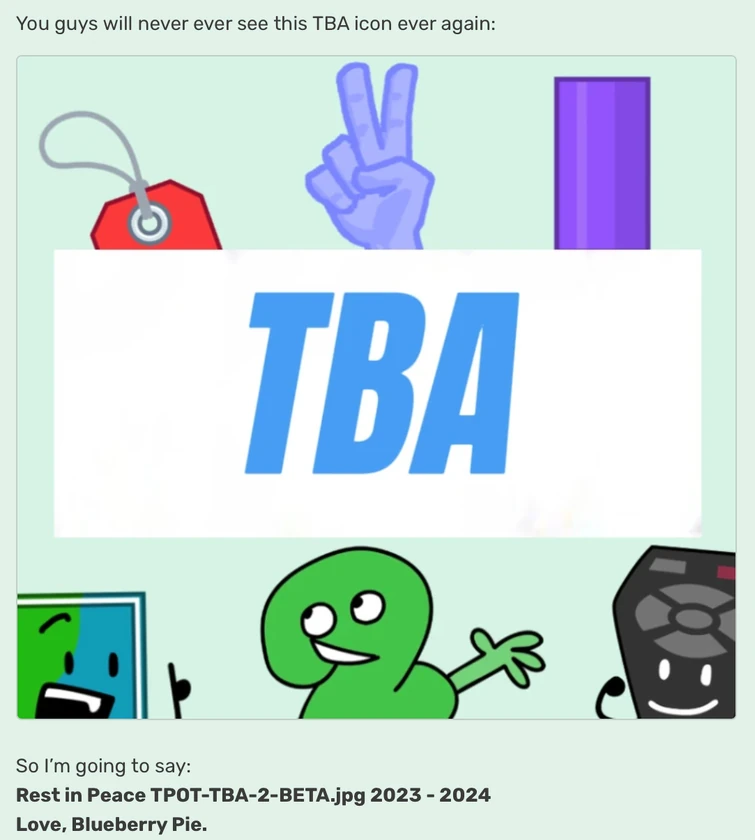 My TPOT TBA's icon funeral: | Fandom