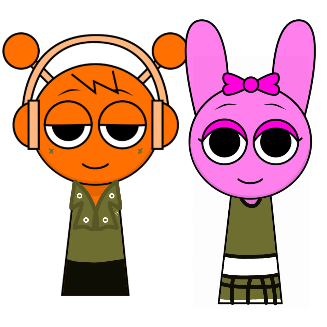 Pinki and oren as hi-hi and rosita from colorbox mustard | Fandom
