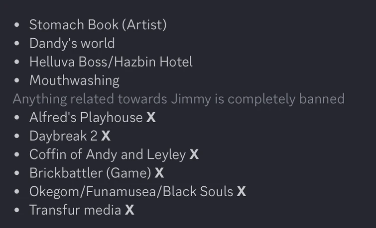 These are becoming banned topics btw | Fandom