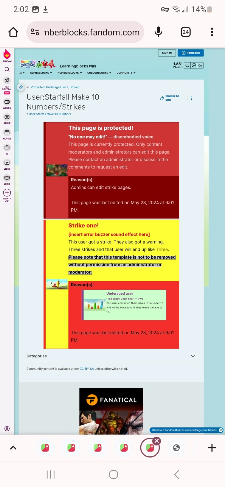 I gave Starfall Make 10 Numbers a strike for underage. | Fandom