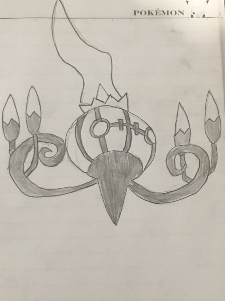 I was bored, so I drew Chandelure :D | Fandom