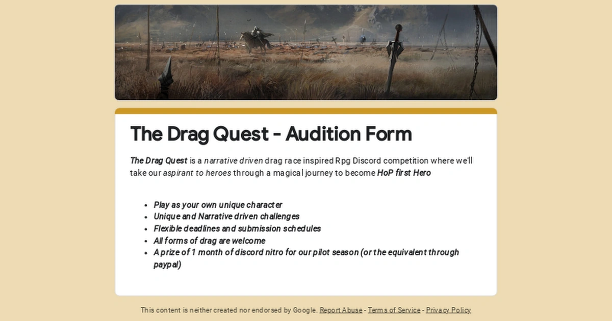 The drag quest - A TTrpg inspired drag org | Fandom