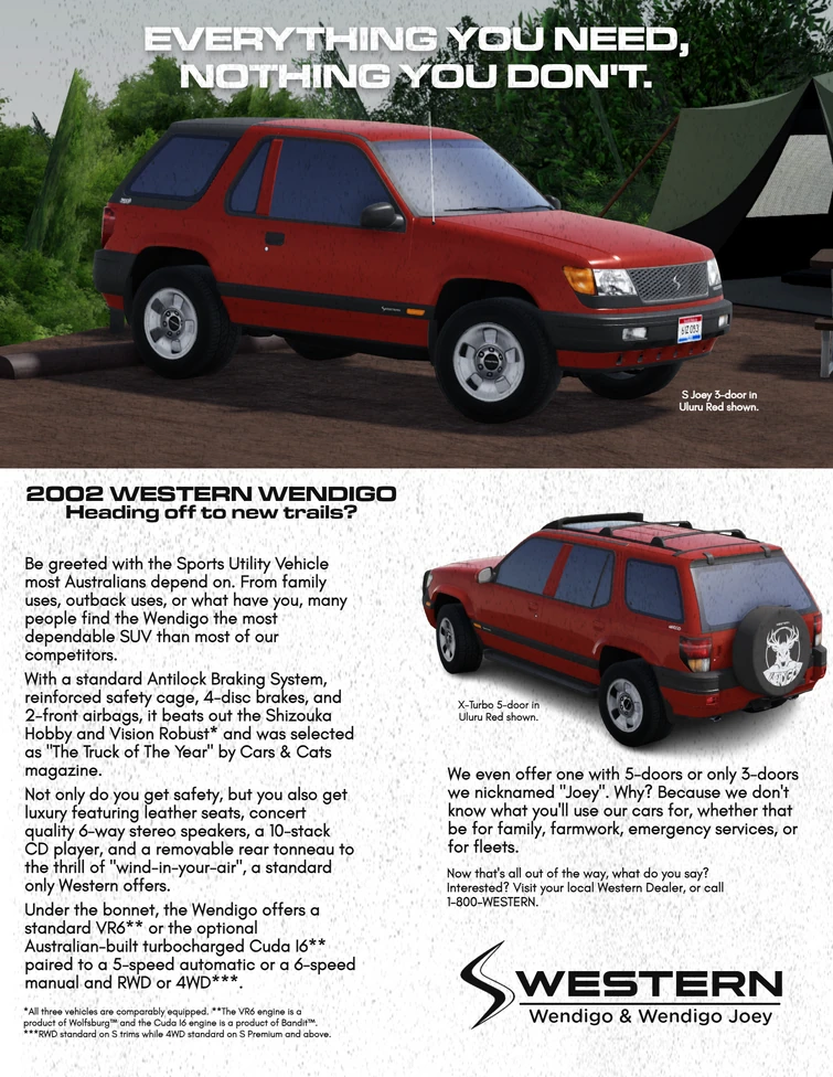 2002 Western Wendigo Ad. USA | Fandom