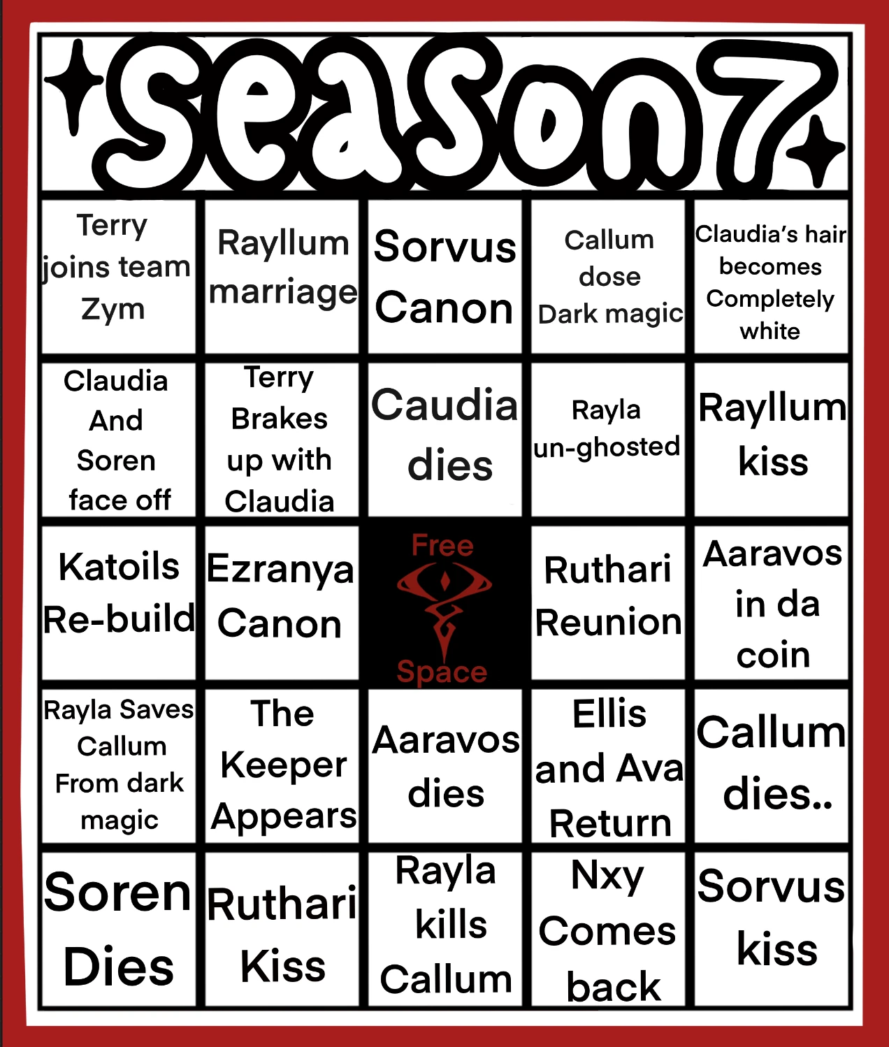 Season 7 Bingo! | Fandom