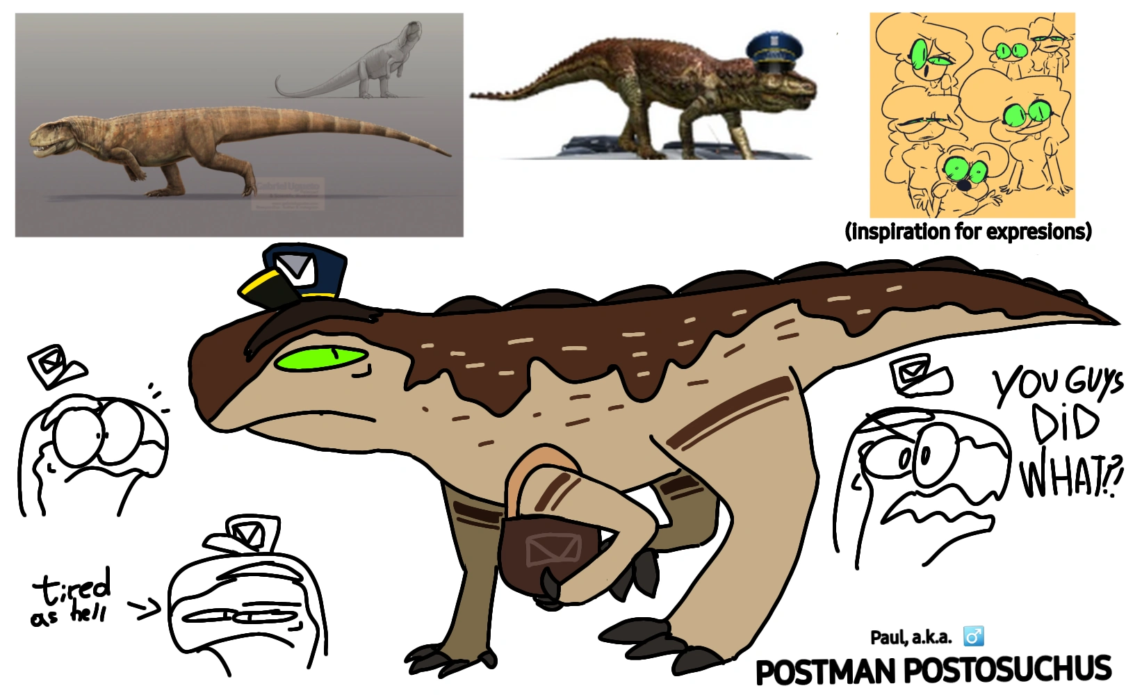 "The Red and Chad Show" Character Showcase: Postman Postosuchus (+ Icey ...