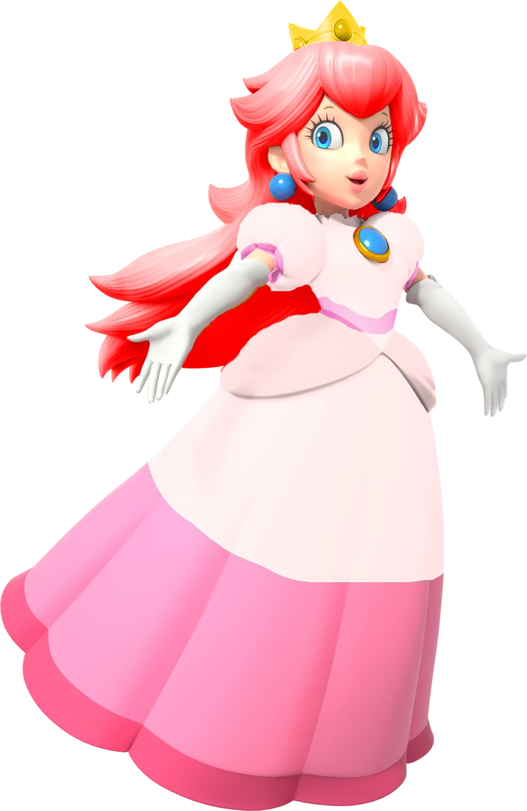 Princess peach with red hair. Do you prefer red or blonde hair? | Fandom