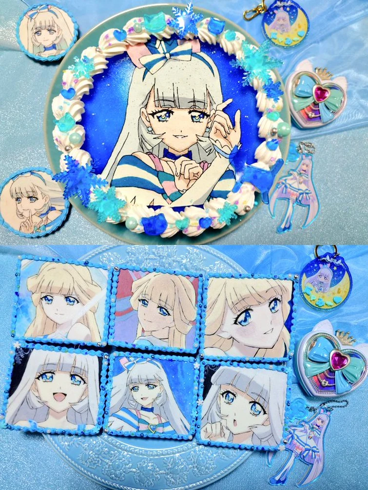 A Japanese PreCure fan created a toast and cake art of Yuki, so I'd ...