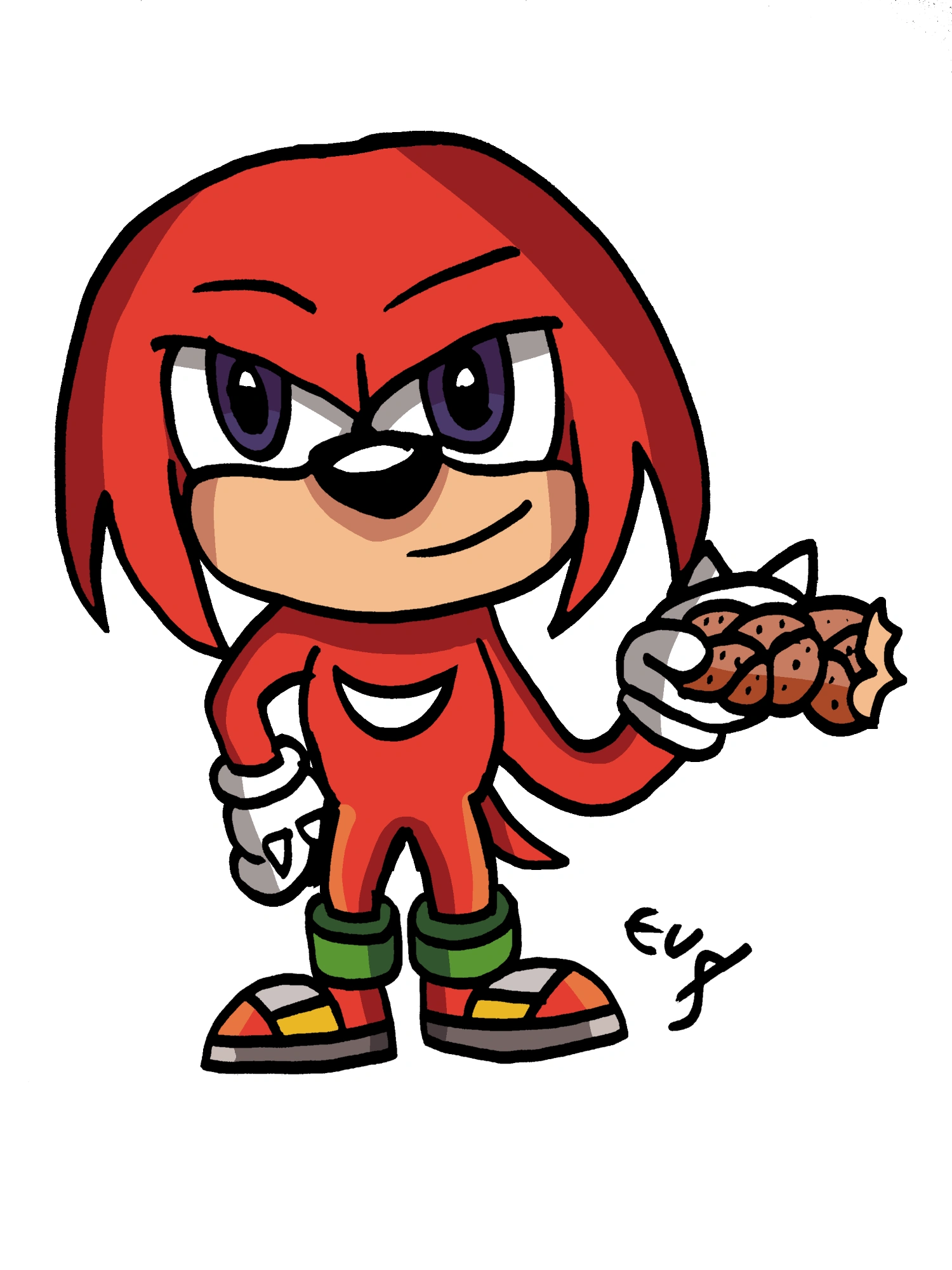 My drawing of Knuckles | Fandom