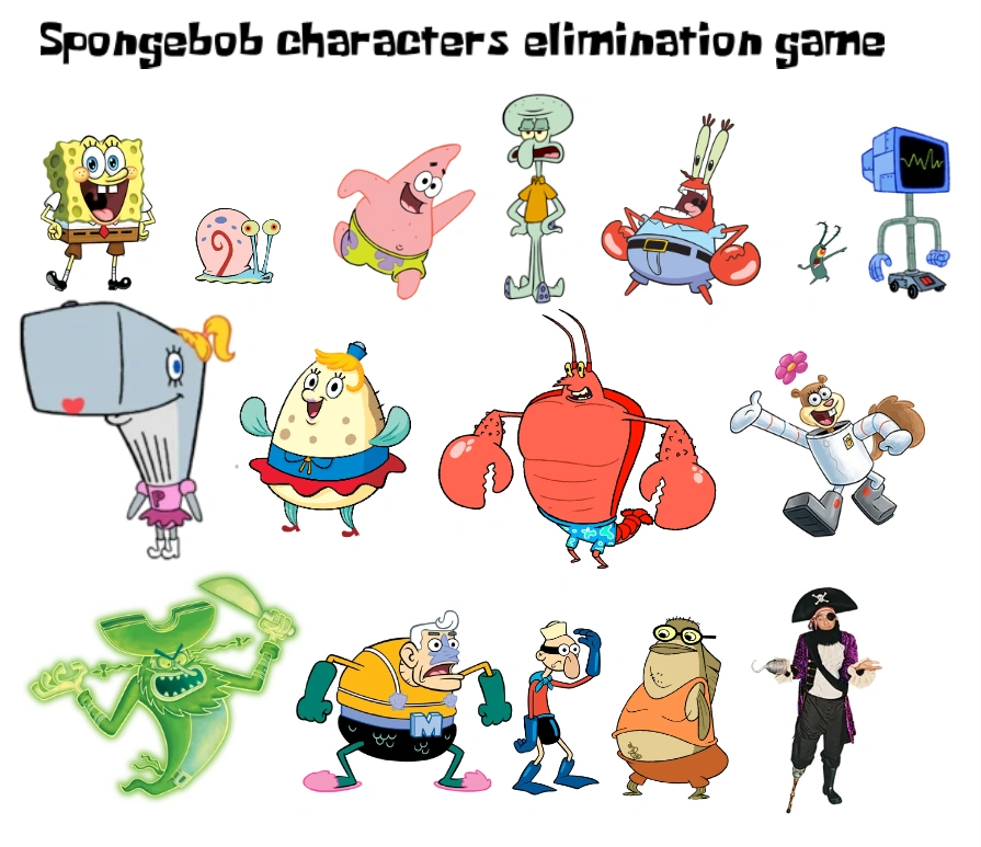 Spongebob characters elimination game final update | Fandom