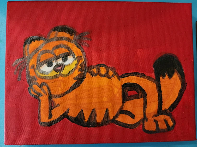 I painted the canvas of Garfield | Fandom