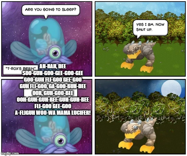 Ah-rah, deeSoo-guh-goo-gee-goo-geeGoo-guh fli-goo gee-gooGuh fli-goo, ga-goo-buh-deeOoh, guh-goo ...