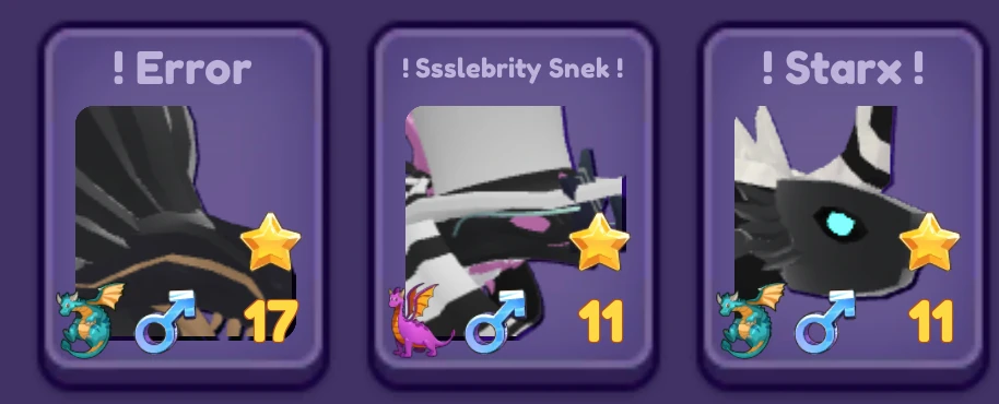 Seeing offers on 3 black error dragons | Fandom