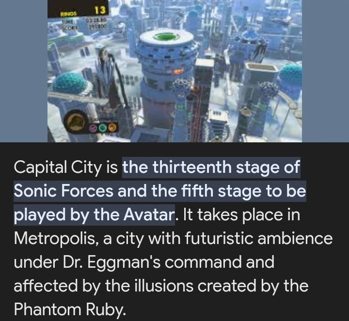 Sonic Forces Metropolis | Fandom