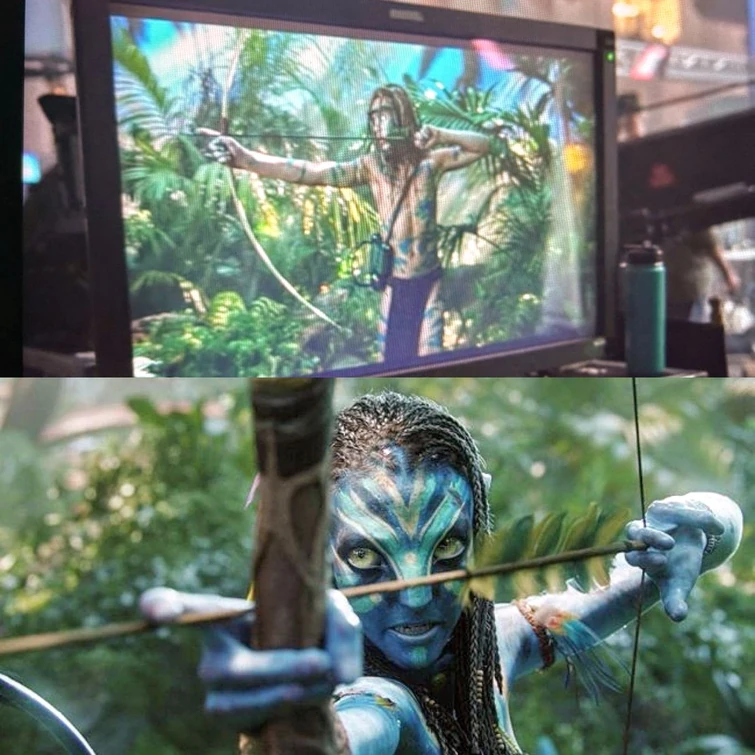 Similarities both Neytiri and Spider with holding bow and arrow | Fandom