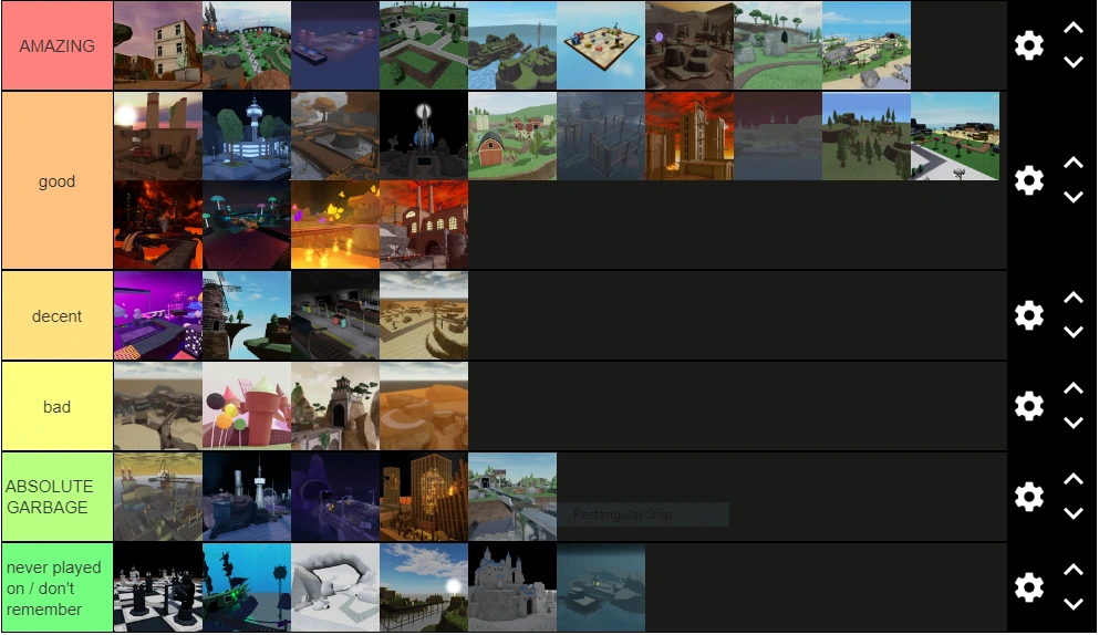 my map tier list | Fandom